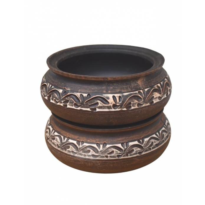 Terracotta dish - Engobe decor - Ukraine